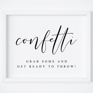 Confetti Sign-confetti Printable-wedding Confetti Sign-wedding Ceremony ...