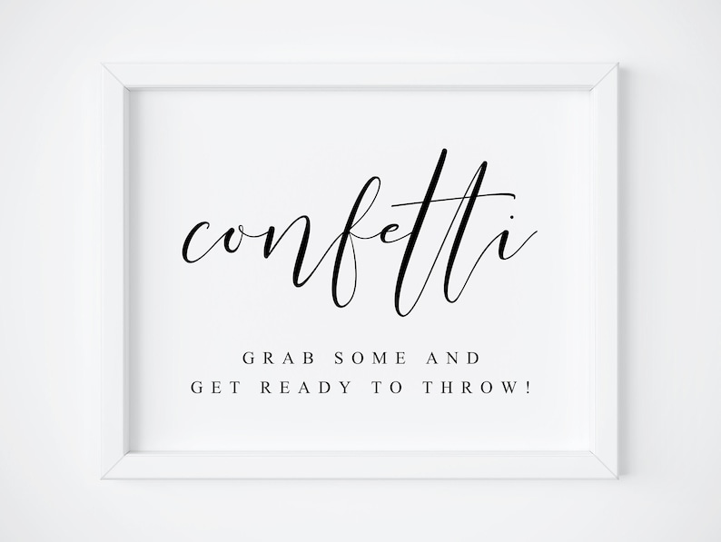 Confetti Sign-confetti Printable-wedding Confetti Sign-wedding - Etsy