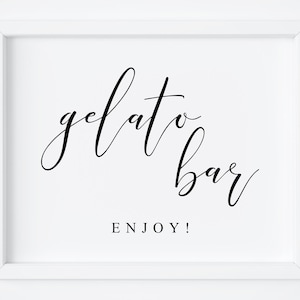 Wedding Gelato Bar Sign-bridal Shower Sign-dessert Table Sign-wedding ...