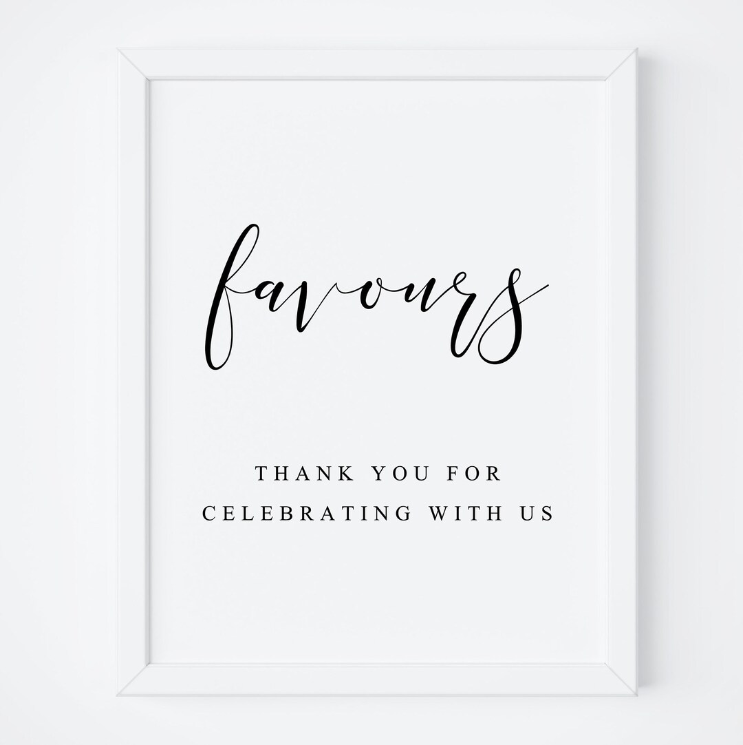 Favours Sign-wedding Favor Sign-guests Favors Sign-favors Printable ...