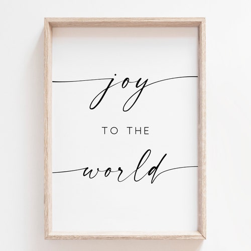 Joy to the World Printable Wall Art Hymn Print Farmhouse - Etsy