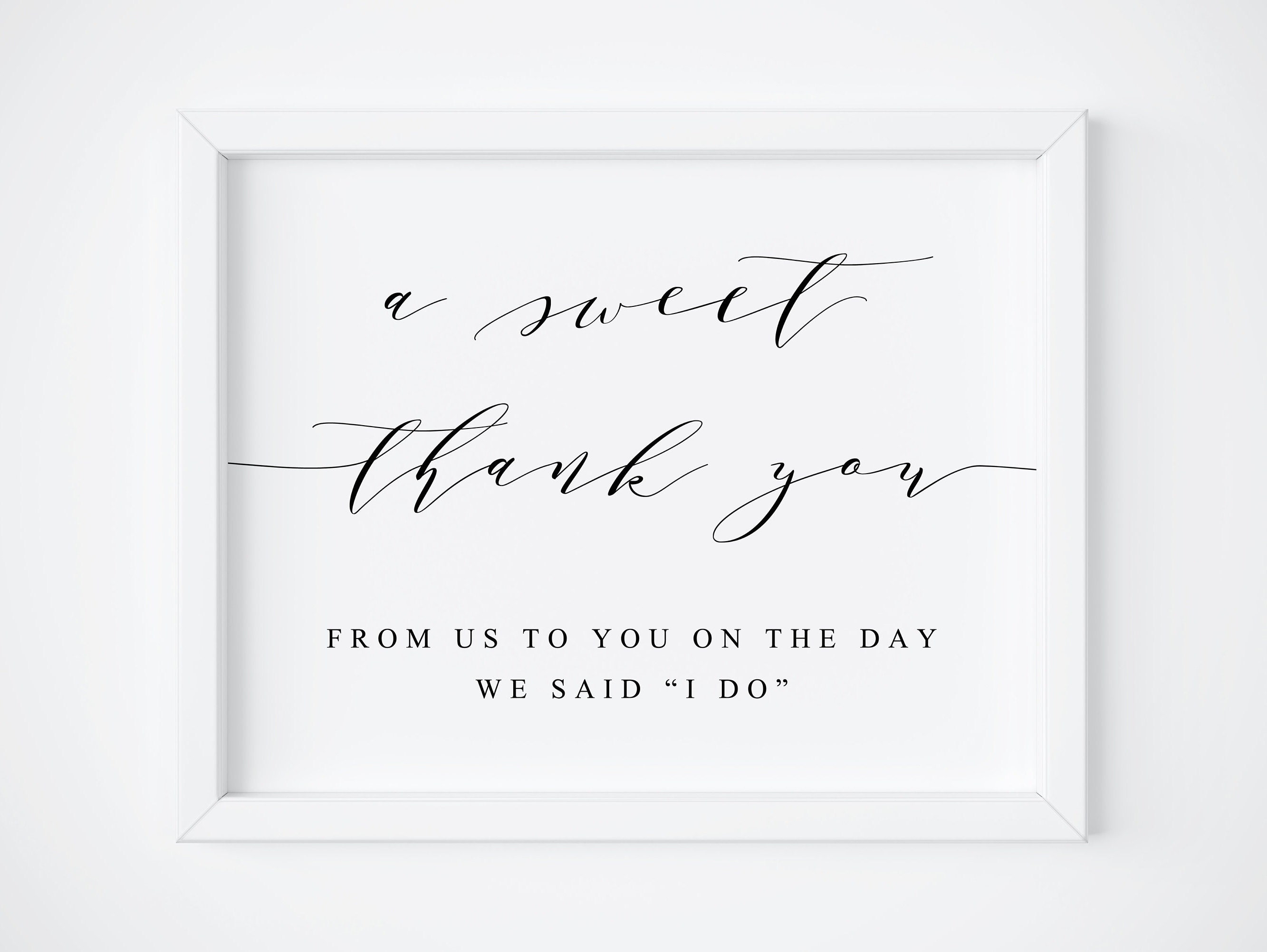A Sweet Thank You From Us To You On The Day We Said I | Etsy