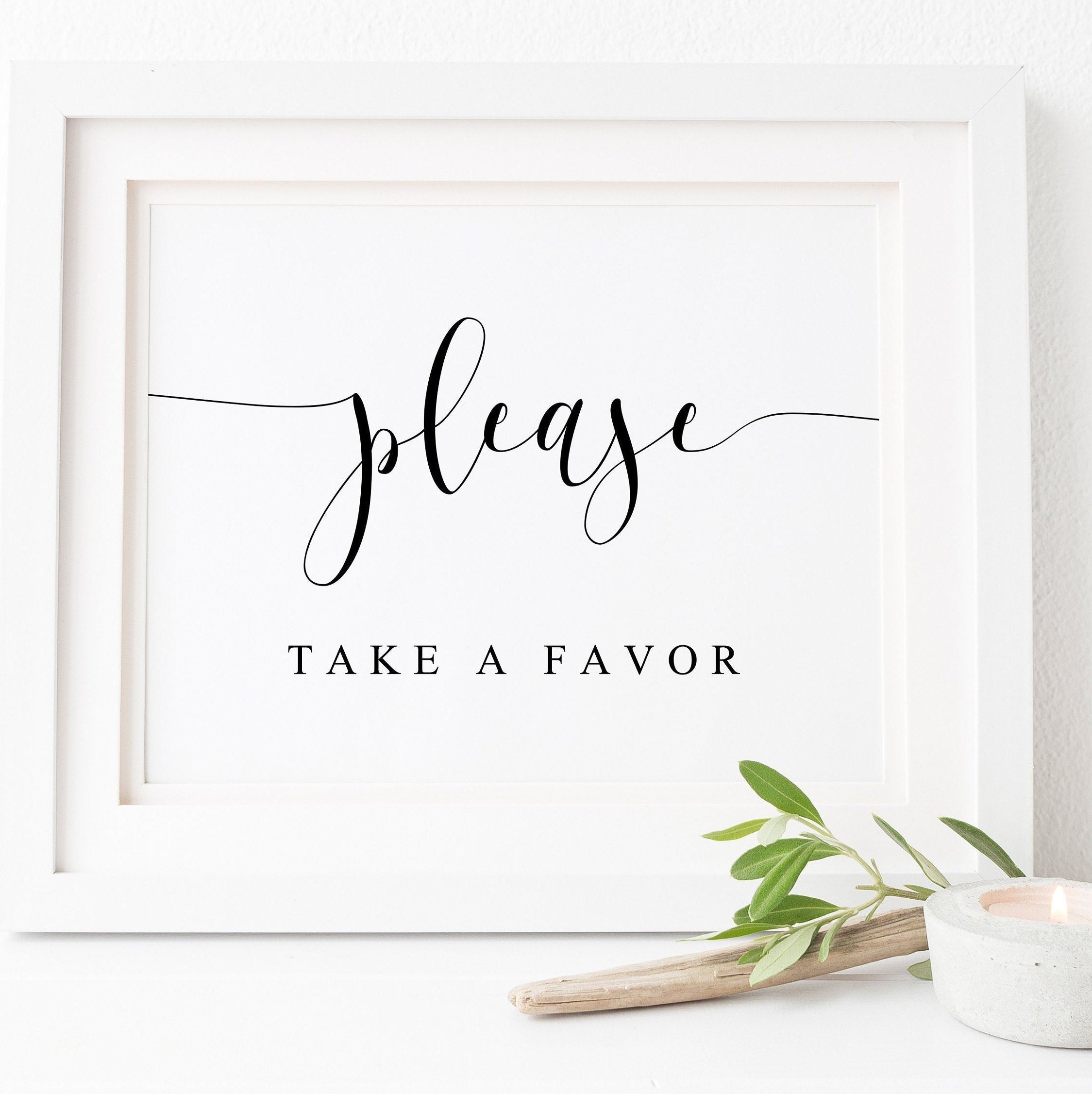 Please Take A Favor.printable Wedding Favors Sign.favor Sign.favors ...