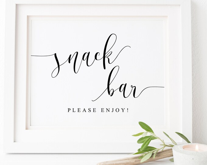 Late Night Snack Sign, Wedding Buffet Sign, Wedding Snack, Snack Sign ...