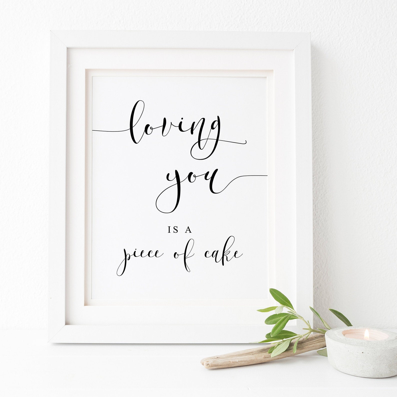 Loving You is A Piece of Cake-wedding Cake Sign-cake Table | Etsy