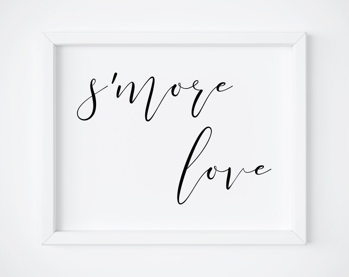 Treat Yourself to S'more Love Sign, Smore Love Wedding Bar Sign ...