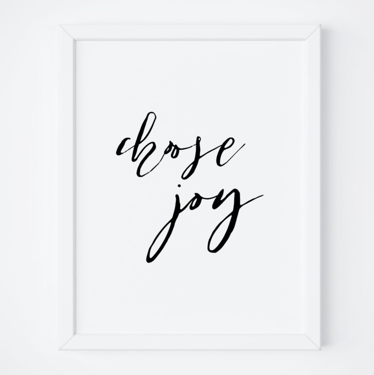 Choose Joy Print. Printable Art. Quote Print. Wall Art Print. Home ...