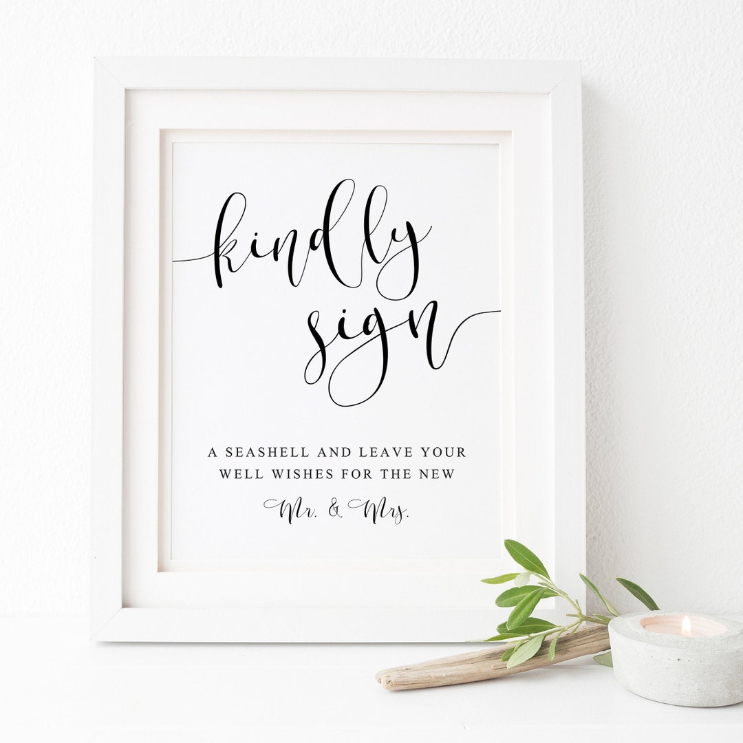 Kindly Sign-guestbook Sign-wedding Guest Book Sign-guest Book Sign ...