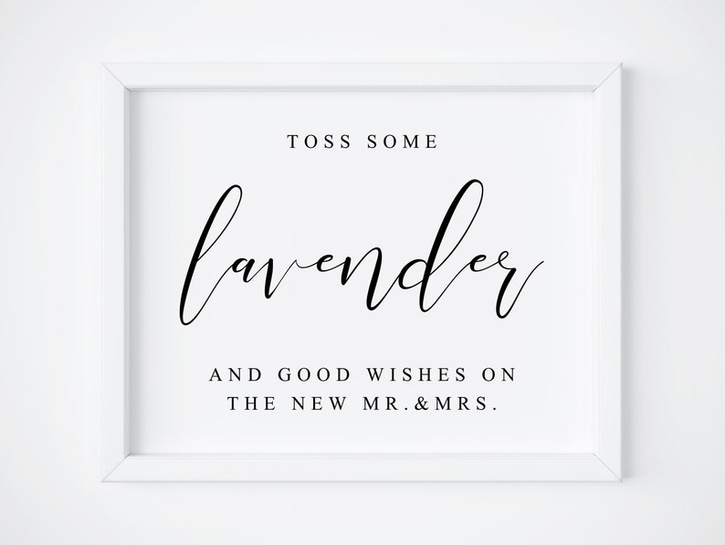 Wedding Lavender Toss Sign.wedding Send Off.wedding Lavender Confetti ...