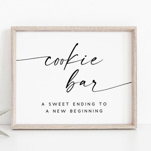 Cookie Bar Sign-dessert Bar Sign-wedding Signs-wedding Cookie Sign ...