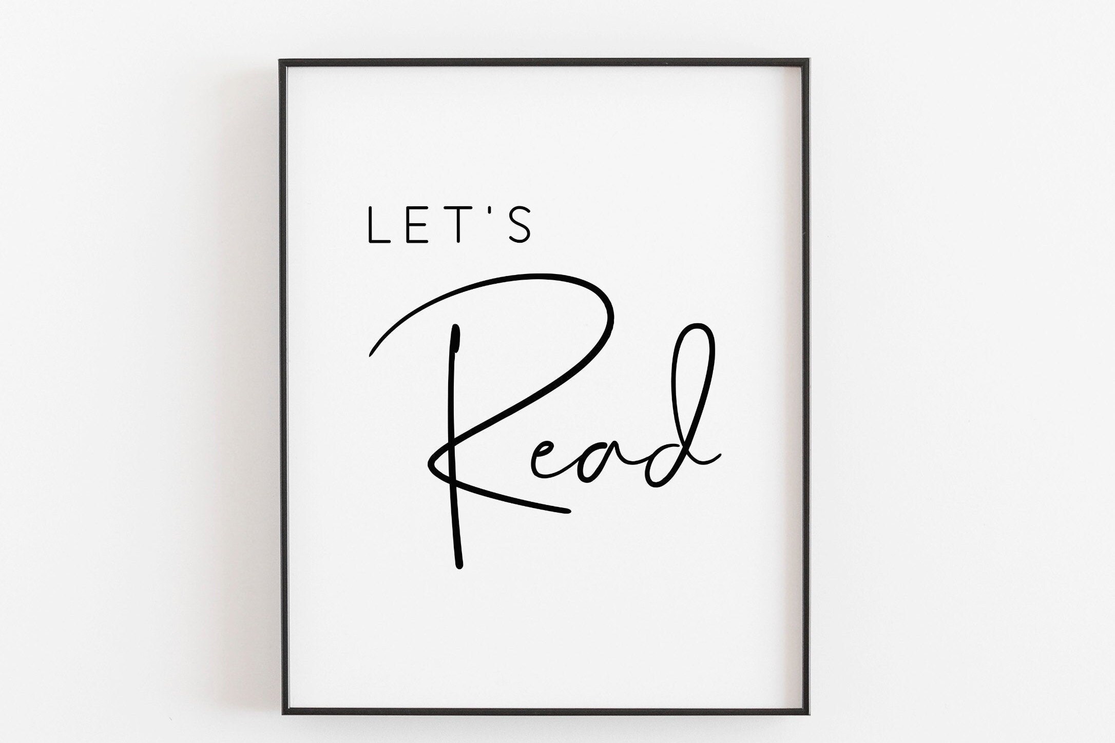 Let's Read Print. Kids Wall Art. Kids Room Decor. Saying - Etsy UK