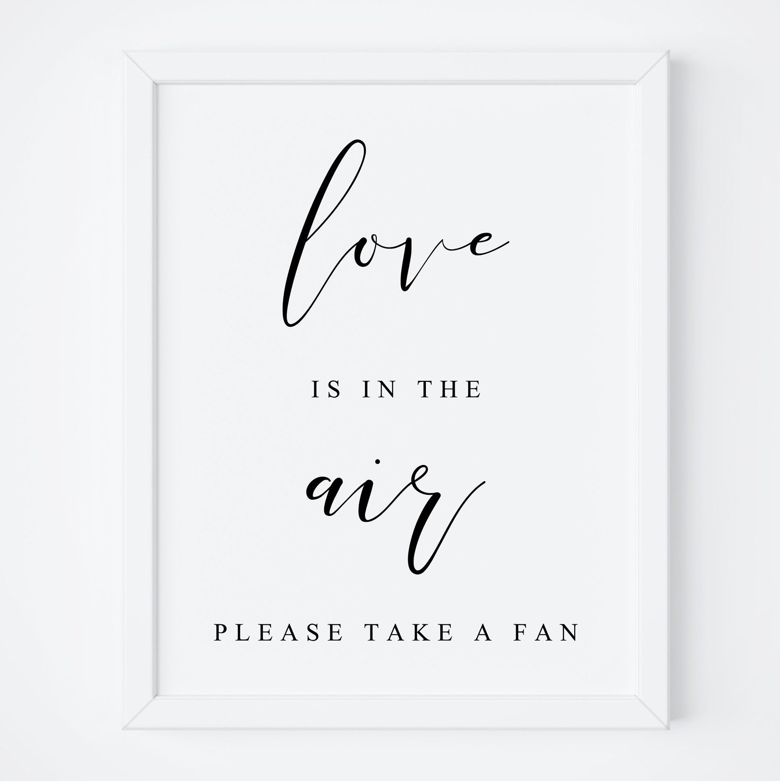 Love is in the Air Please Take A Fan Sign.wedding Fans | Etsy