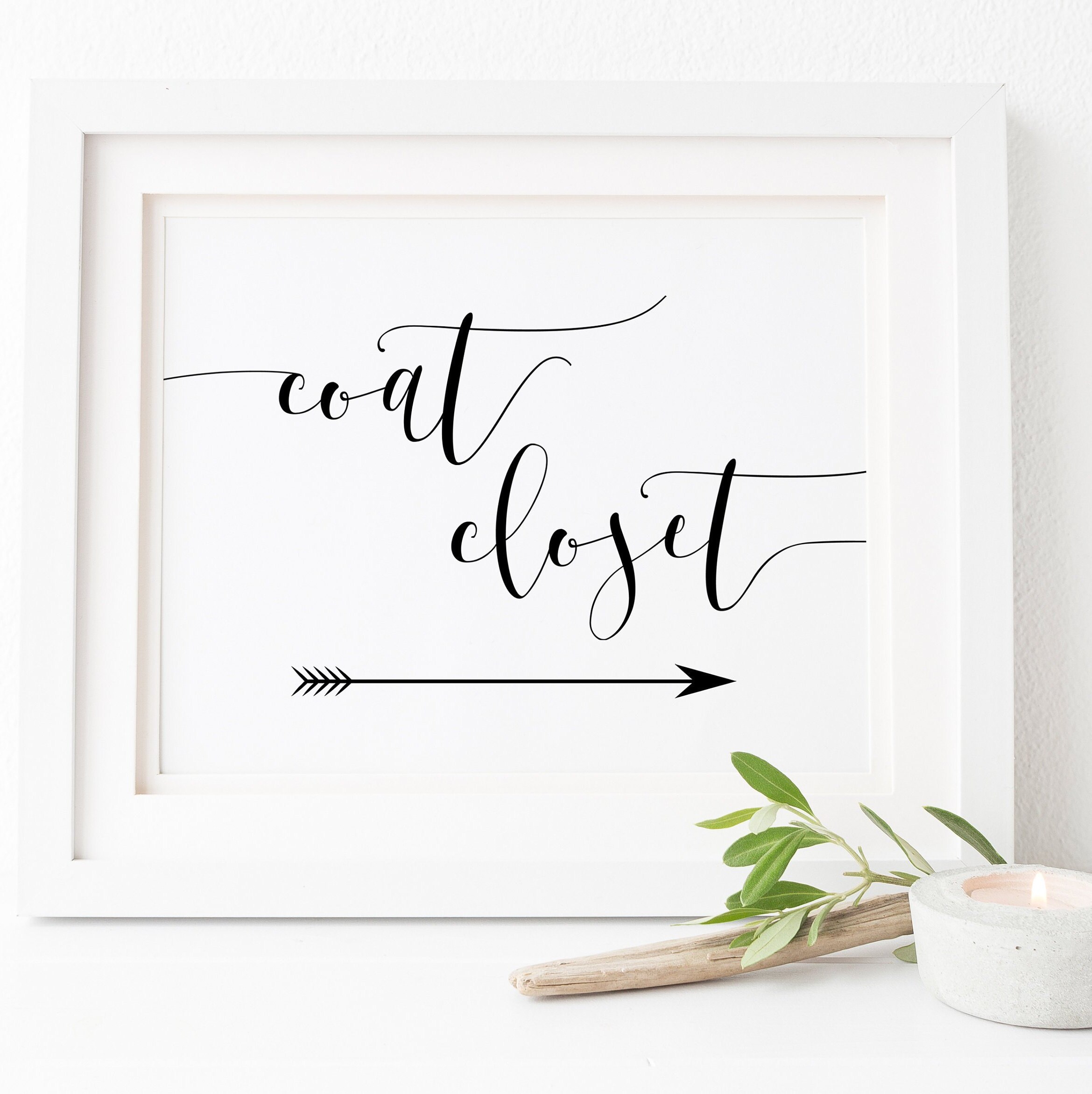 Coat Closet Sign-wedding Closet Sign-printable Wedding Direction ...