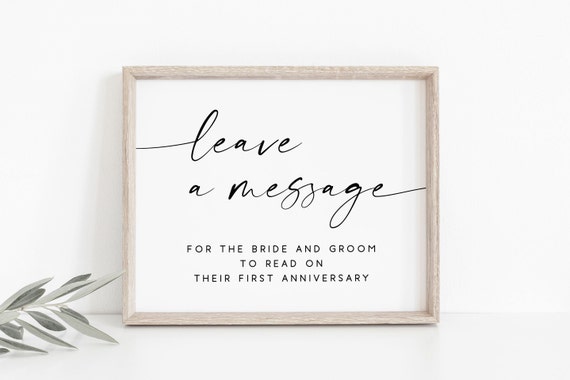 Leave A Message For The Bride And Groom To Read On Their First Etsy