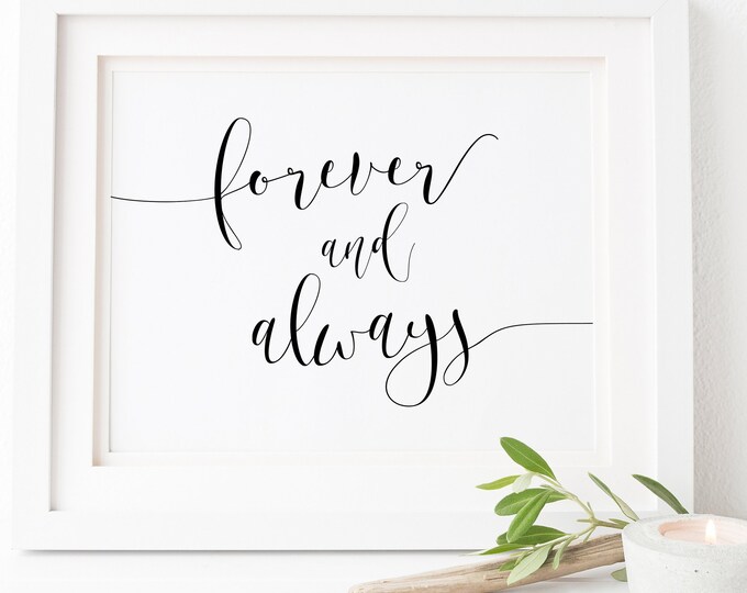 Forever and Always Printable. Forever and Always Sign. Wedding - Etsy