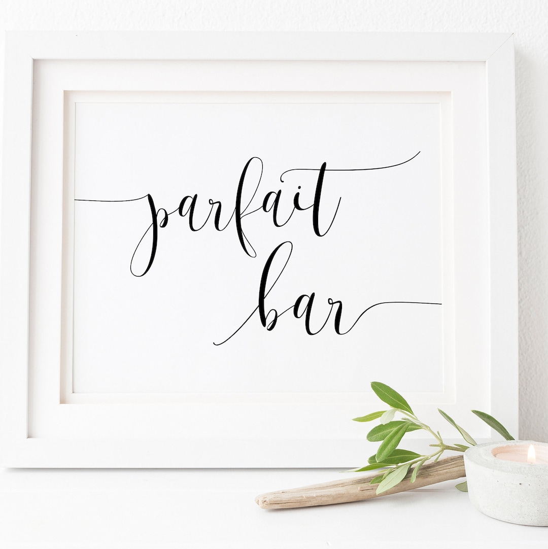 Parfait Bar Sign-yogurt Bar Sign-breakfast Party-bridal Shower ...