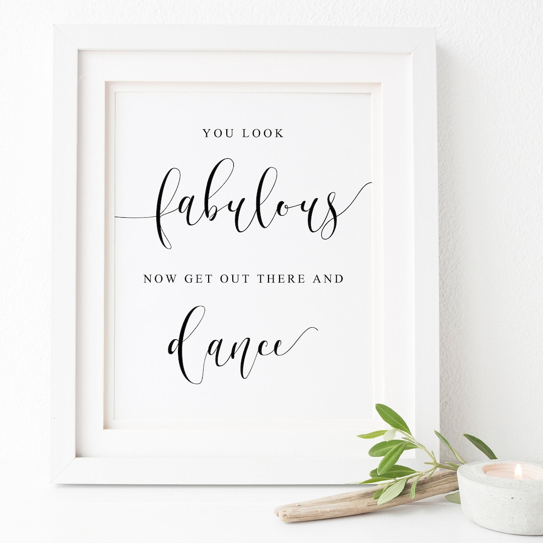 You Look Fabulous.you Look Oh so Pretty Sign.ladies Restroom Sign ...
