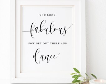 Wedding Bathroom Sign Ladies Restroom Sign You Look Oh so - Etsy