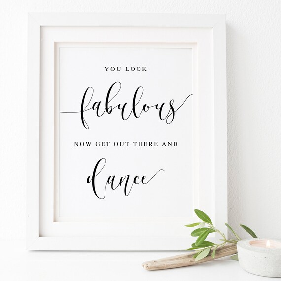 You Look Fabulous.You Look Oh So Pretty Sign.Ladies Restroom | Etsy