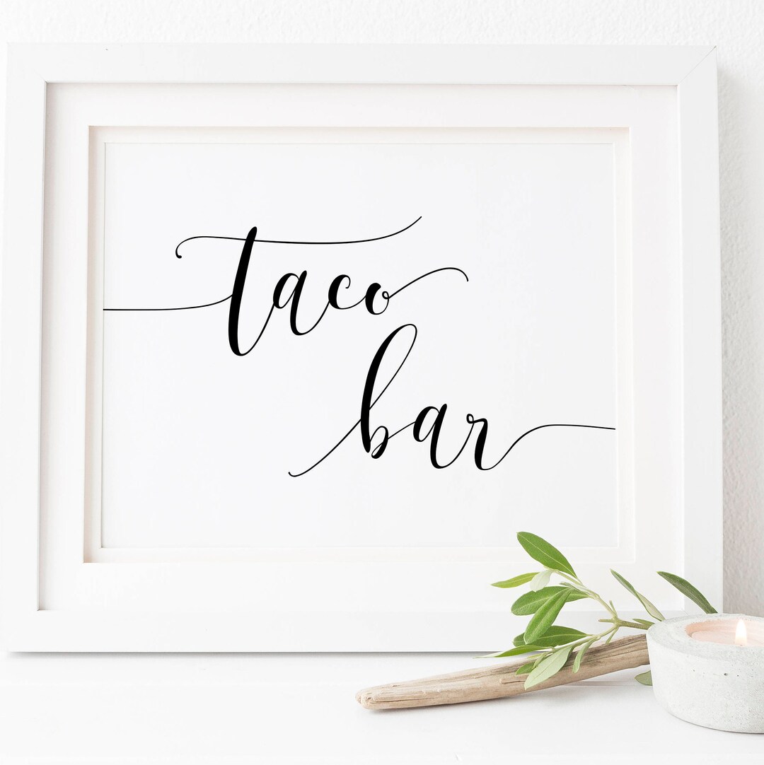 Taco Bar Sign-taco Bar Wedding Sign-taco Bar Printable-wedding Decor ...