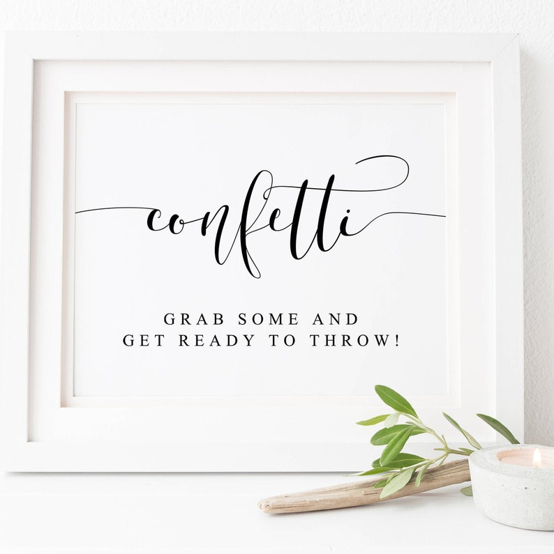 Confetti Sign-confetti Printable-wedding Confetti Sign-wedding - Etsy ...