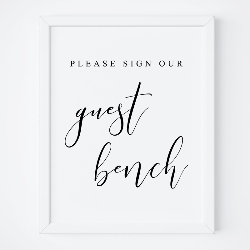 Guest Bench Sign - Etsy