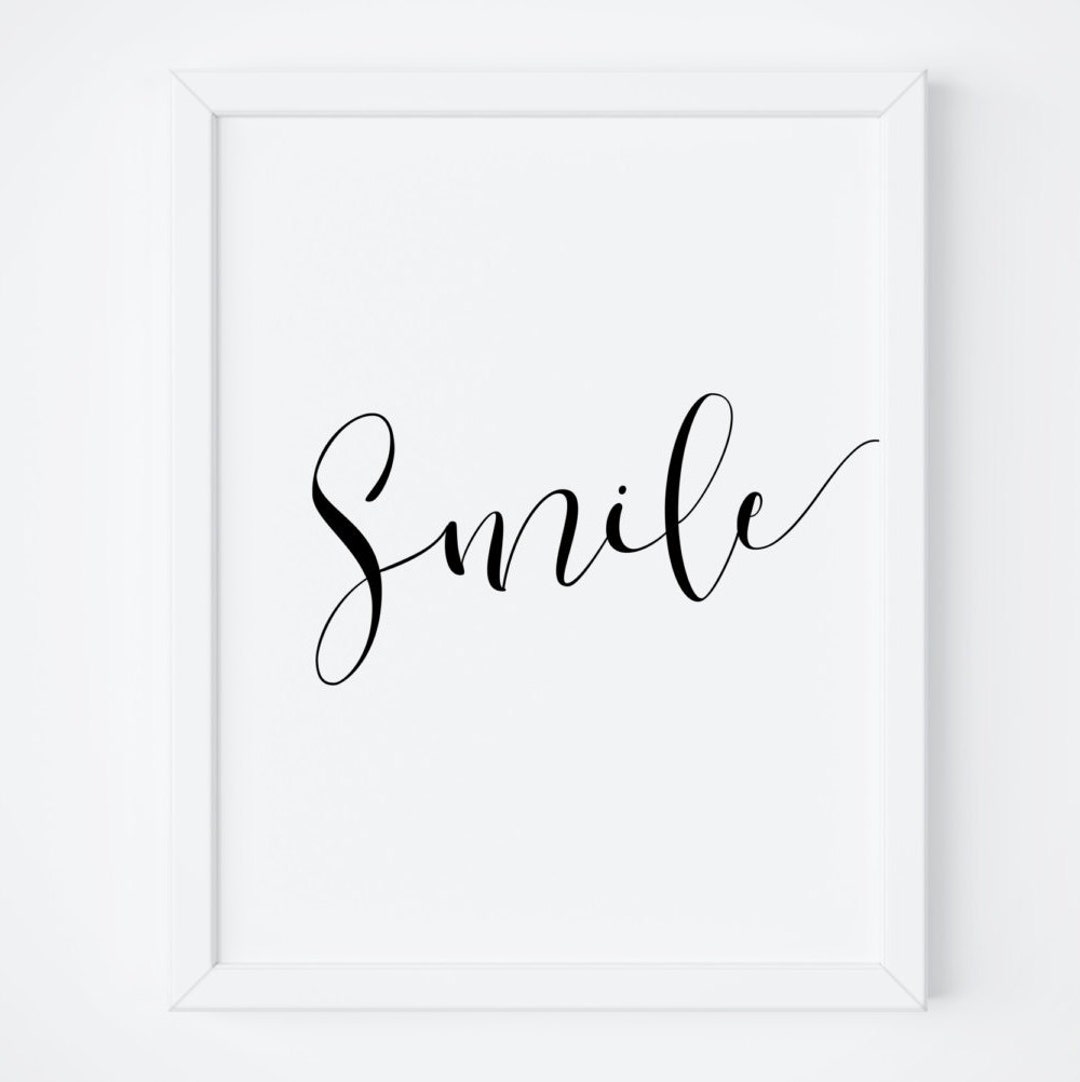 Smile Printable Art. Smile Print. Smile Wall Art. Smile Poster ...