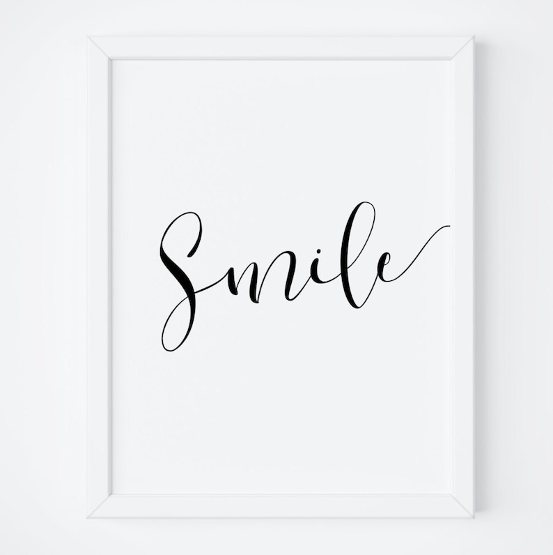 Smile Printable Art. Smile Print. Smile Wall Art. Smile - Etsy