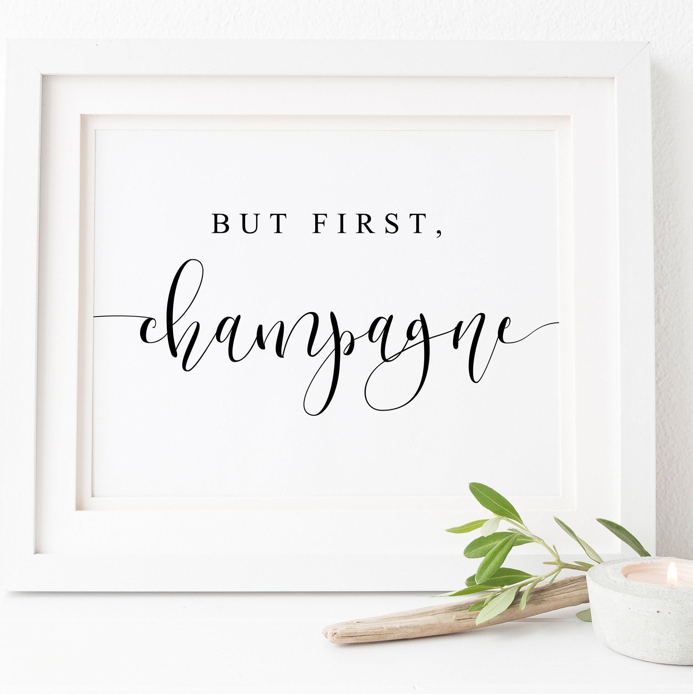 But First Champagne.champagne Sign.champagne Wedding | Etsy