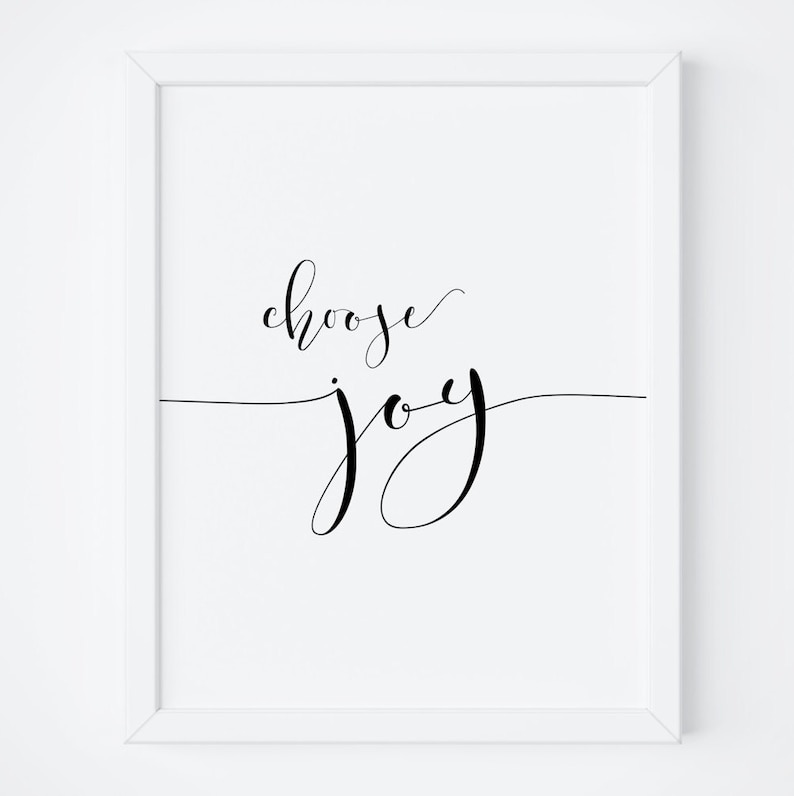 Choose Joy Print. Printable Art. Quote Print. Wall Art Print. | Etsy