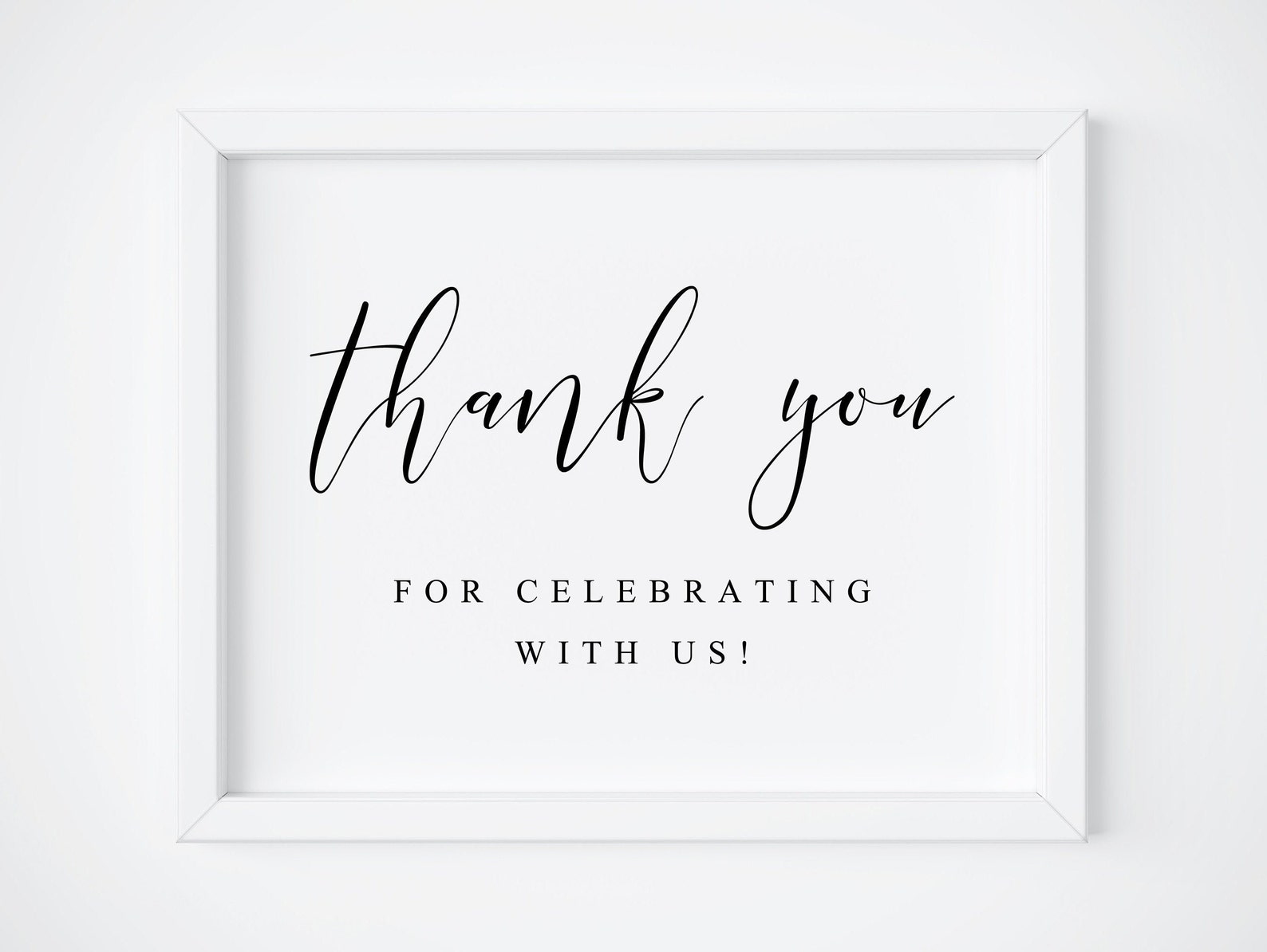 Thank You for Celebrating With Us-thank You Wedding Sign-thank - Etsy