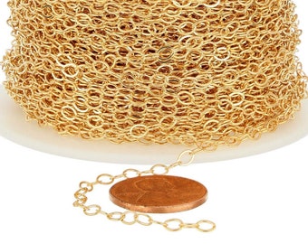 14k Gold Filled Flat Cable Chain 2x1.5 Mm Basic Flat Cable Chain FC10GF ...