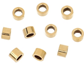 14K Gold Filled Crimp Beads 1.6x1mm 50pcs GF4005102 Etsy Ireland