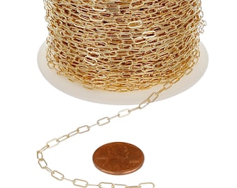 14K Gold Filled Flat Hammered Cable Chain Footage 1.52mm Width - Etsy