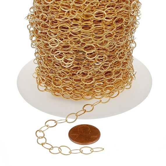 Foot Of Mm 14K Gold Filled Flat Cable Chain Bulk