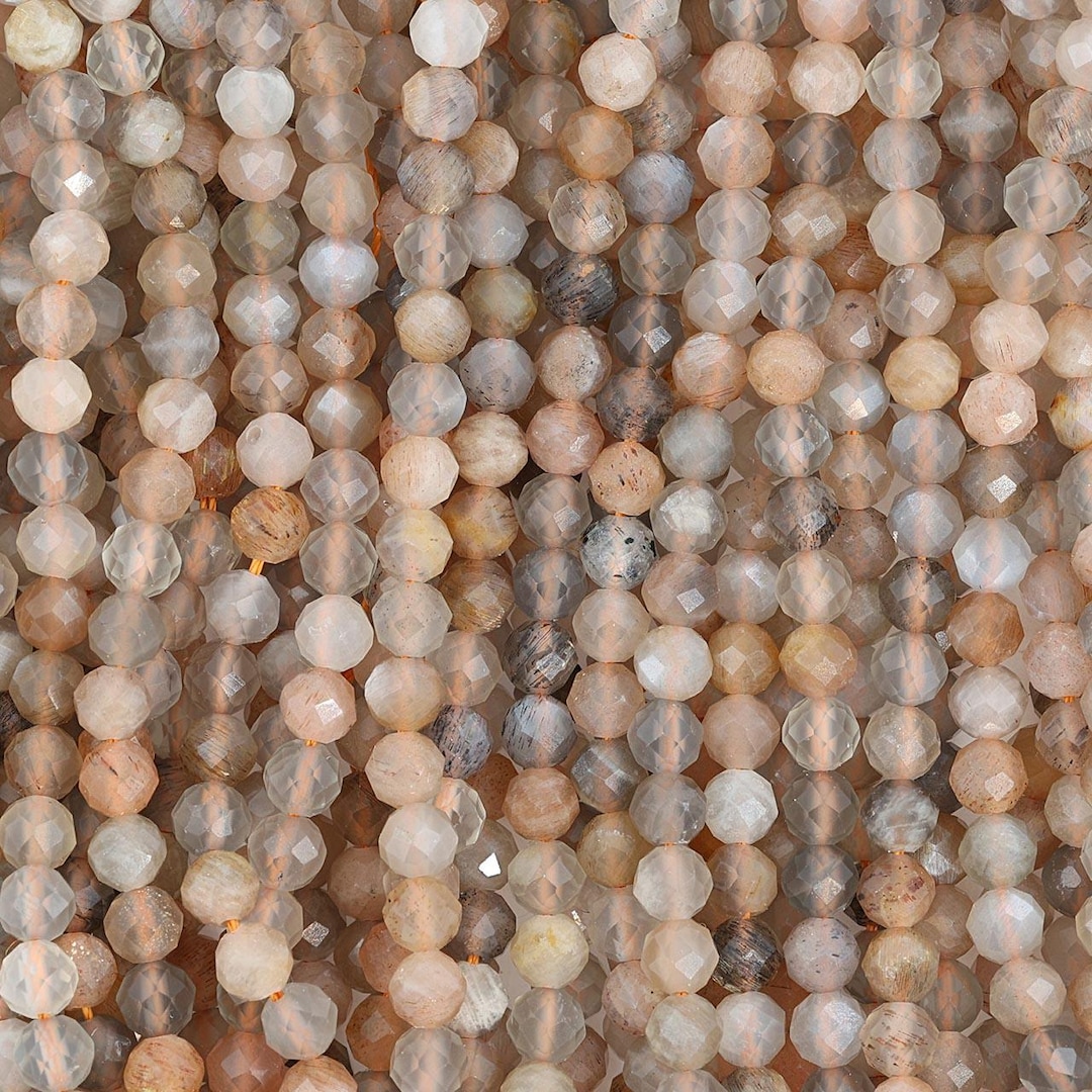 Multicolor Moonstone Round Faceted Beads 4MM (MN100118) - Etsy