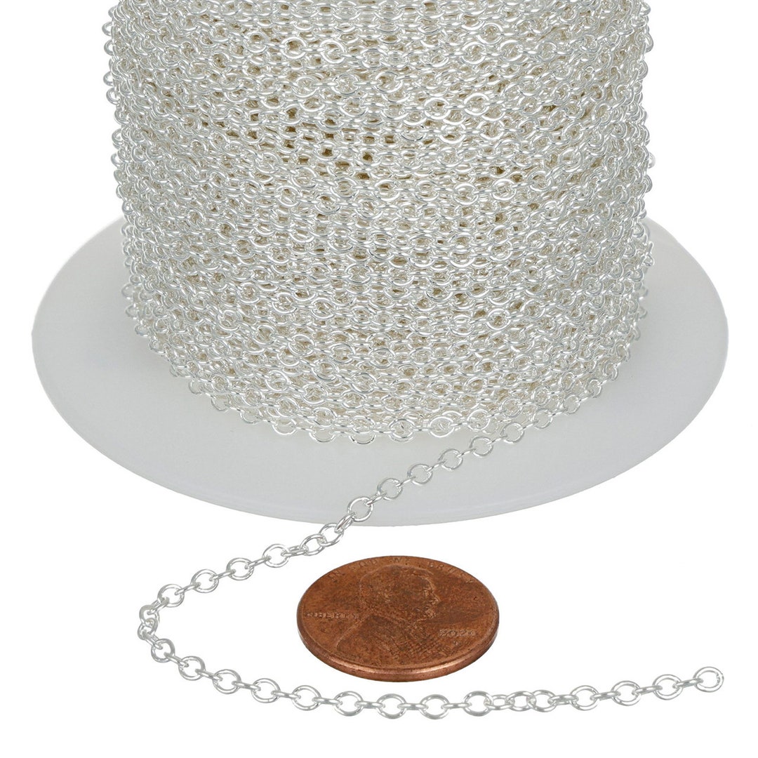 1 Foot of 2.7x3 Mm Sterling Silver Chain SS2214 - Etsy