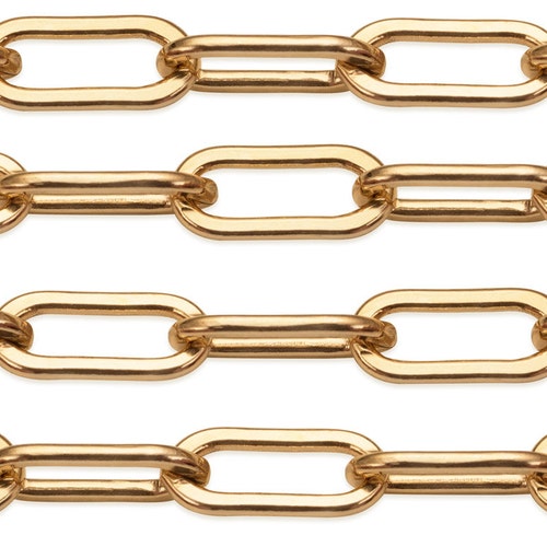14K Gold Filled Dapped Bar Station Cable Chain 2x8 Mm - Etsy
