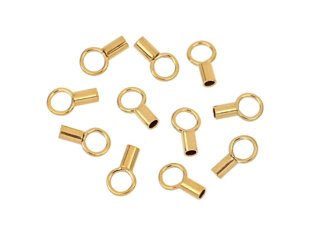 14K Gold Filled Crimp End Caps W/ring 1.4mm ID - 5pcs (GF4005111) - Etsy