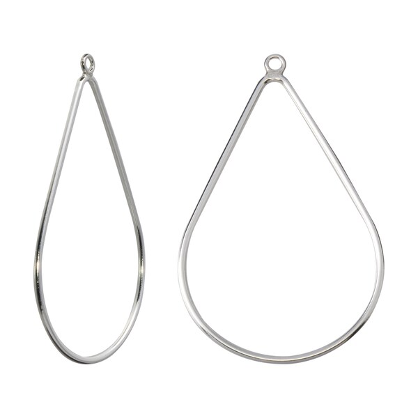 Silver Teardrop - Etsy