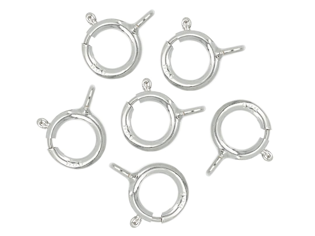 5 Pcs 6 Mm 925 Sterling Silver Open Spring Ring (SS4002602) Made in ...