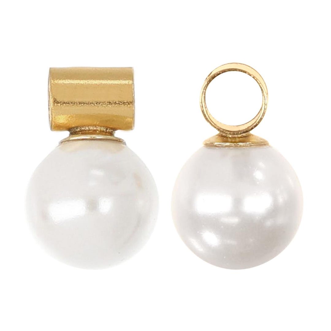 14K Gold Filled Crystal Pearl Bail 6mm - 1 Pc. (GF4003612) - Etsy