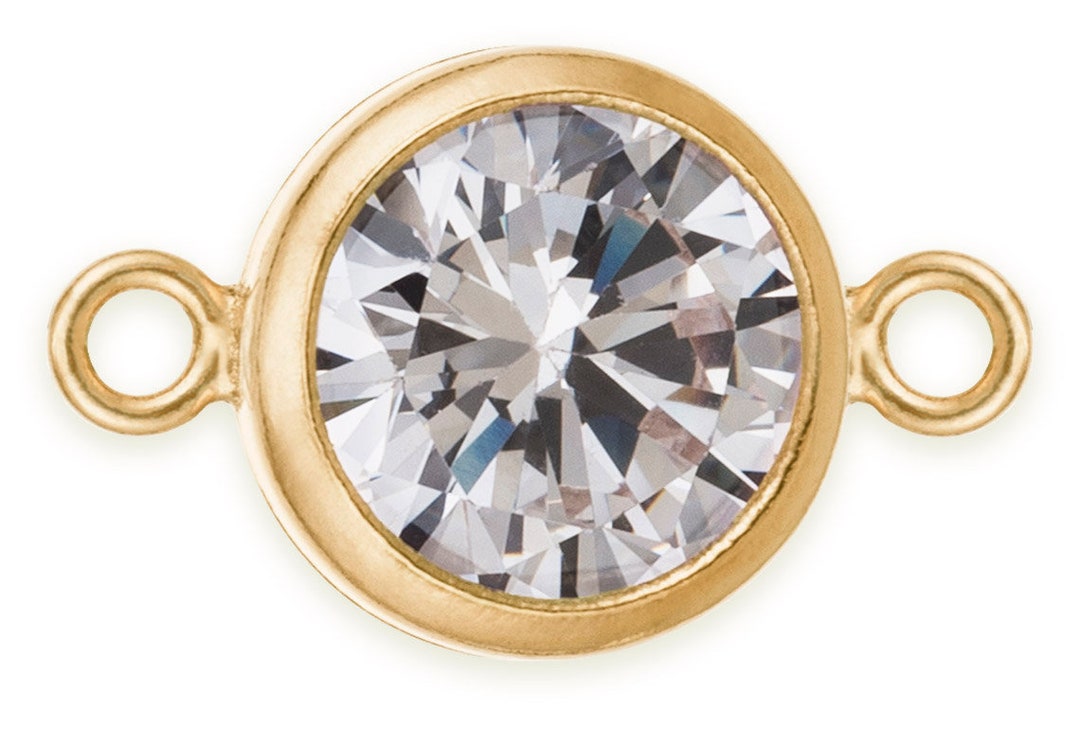 14K Gold Filled CZ Connectors 4mm 1 Pair (GF4004CZC) - Etsy