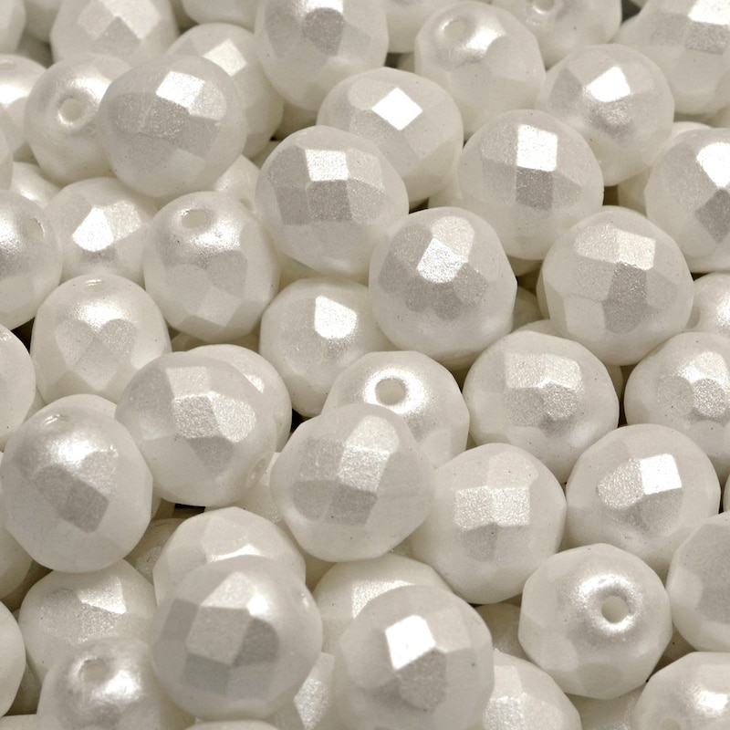 Matte White Beads - Etsy