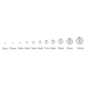 100 Pcs 2 Mm 925 Sterling Silver Round Seamless Beads (SS402002) Made ...