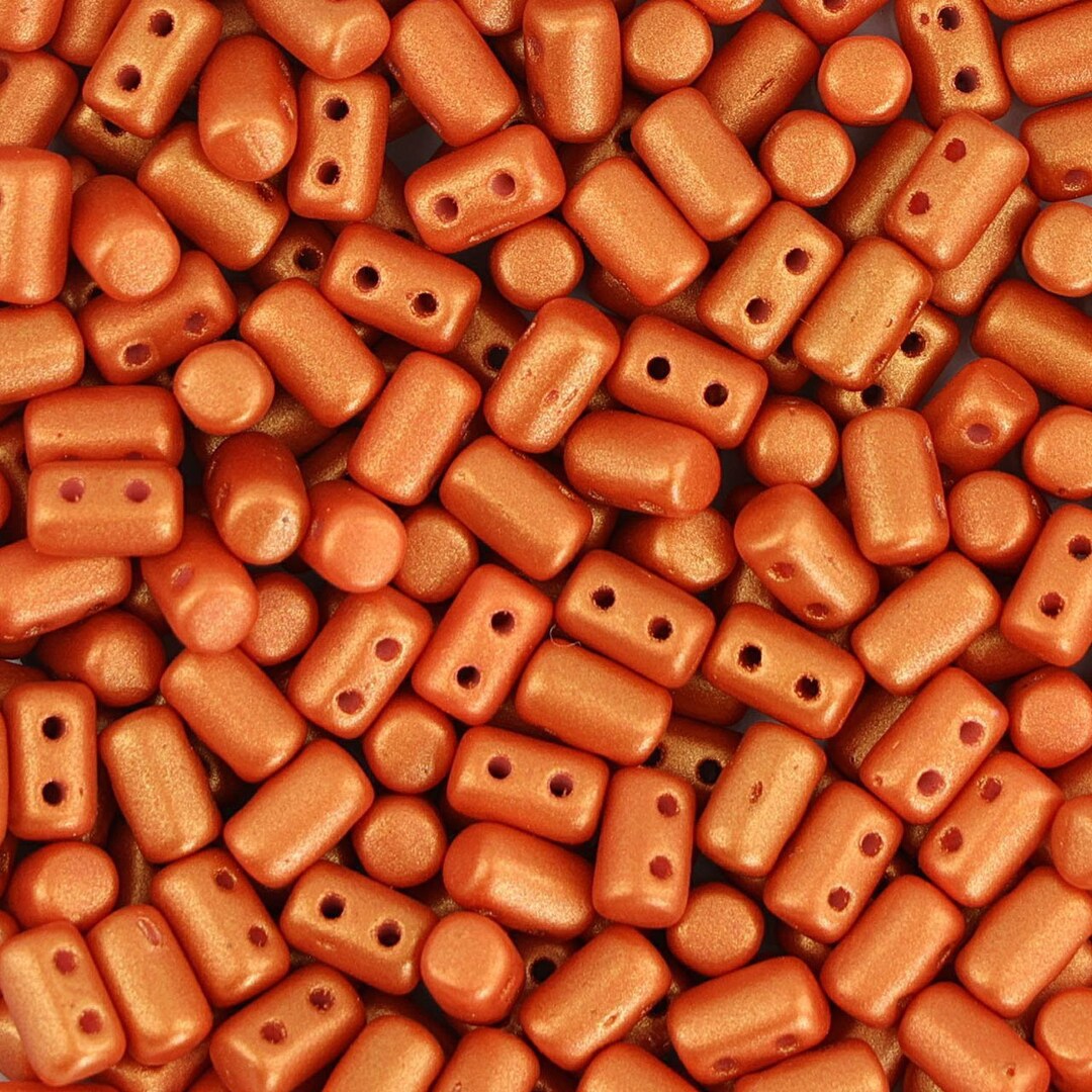 Matubo Rulla™ Pressed Beads - Gold Shine Orange(ch2200025) - Etsy