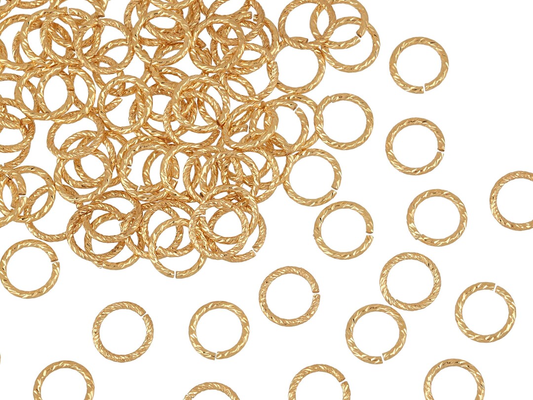 14K Gold Filled Open Sparkle Jump Rings 20 Gauge 6mm 10pc (GF4008213 ...