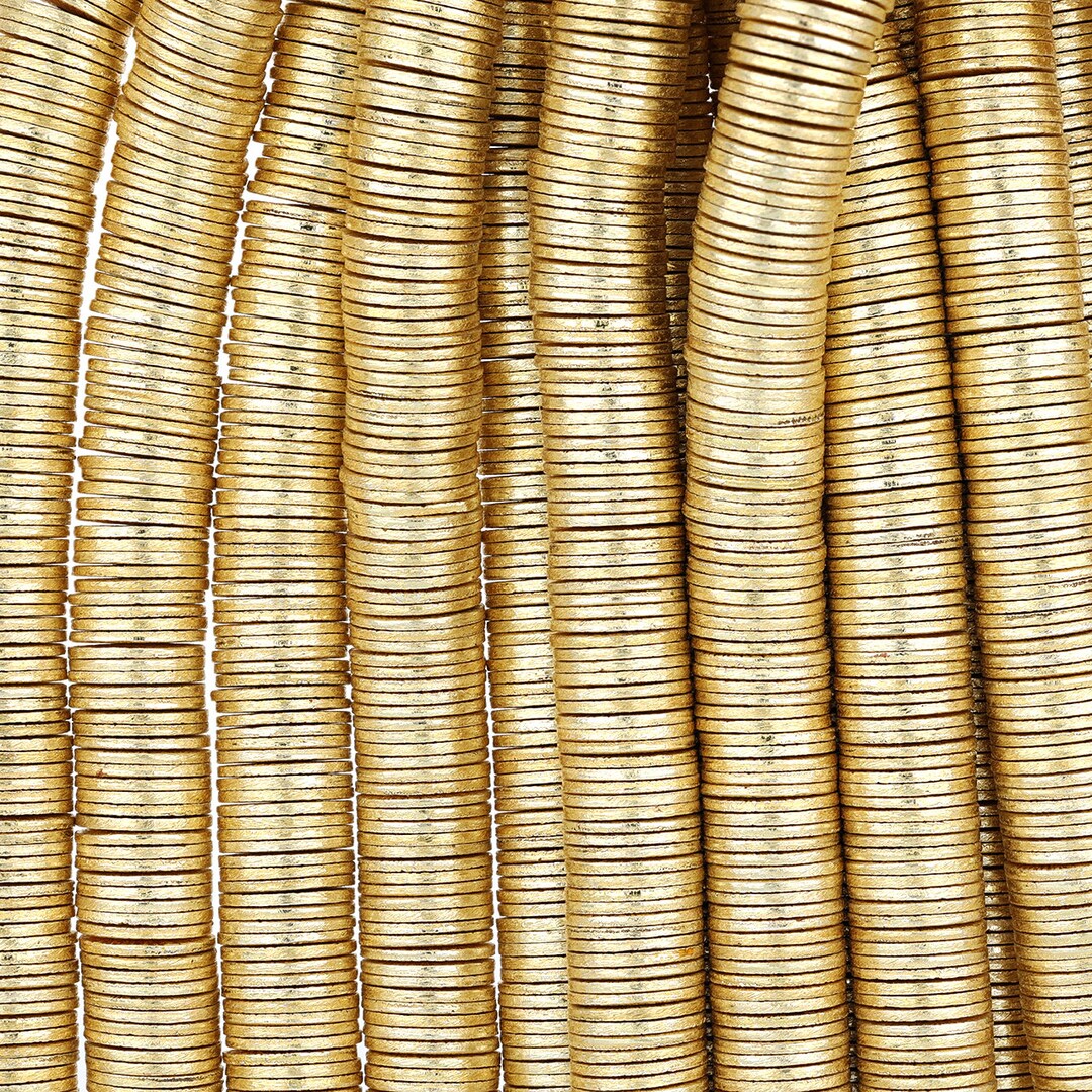 4 Inch Strand 0.8x8.2mm Gold Colored Disk Shaped Metal Beadbmg520702 - Etsy