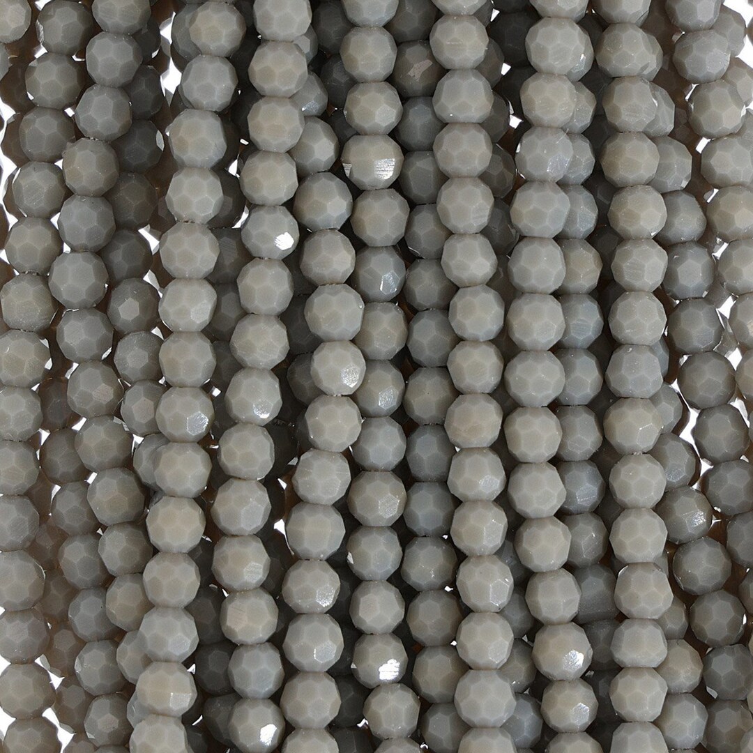 Round Faceted Glass Beads 4mm - Charcoal Gray(glrd400156) - Etsy