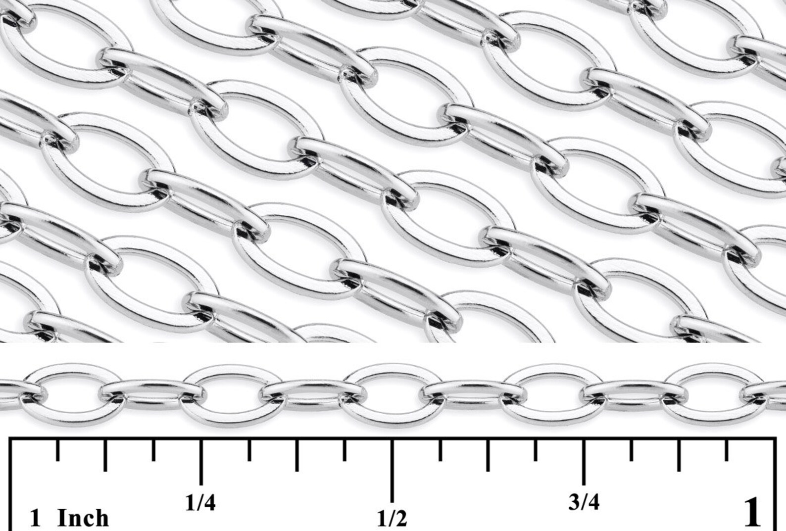 10 Ft 4.5X2.8 Mm Stainless Steel Drawn Flat Cable Chain (st1) - Etsy